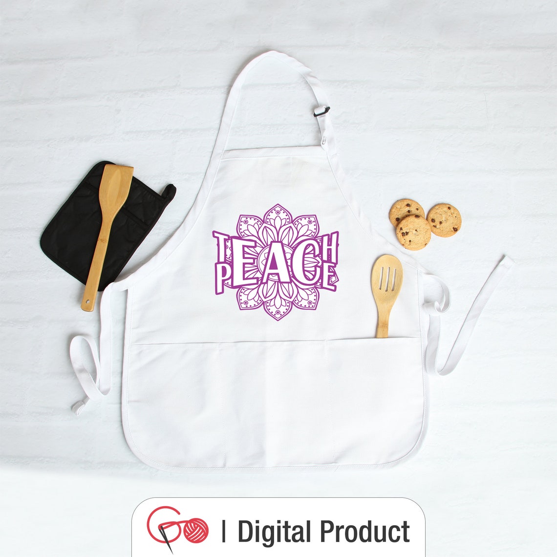 Teacher SVG Teach Peace SVG Mandala Teach Svg floral SVG | Etsy