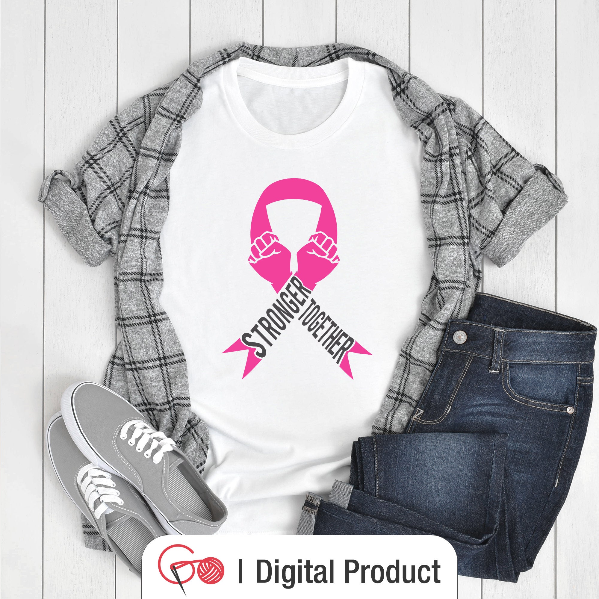 Pink Cancer Awareness SVG Stronger Together Cancer Svg Heal - Etsy
