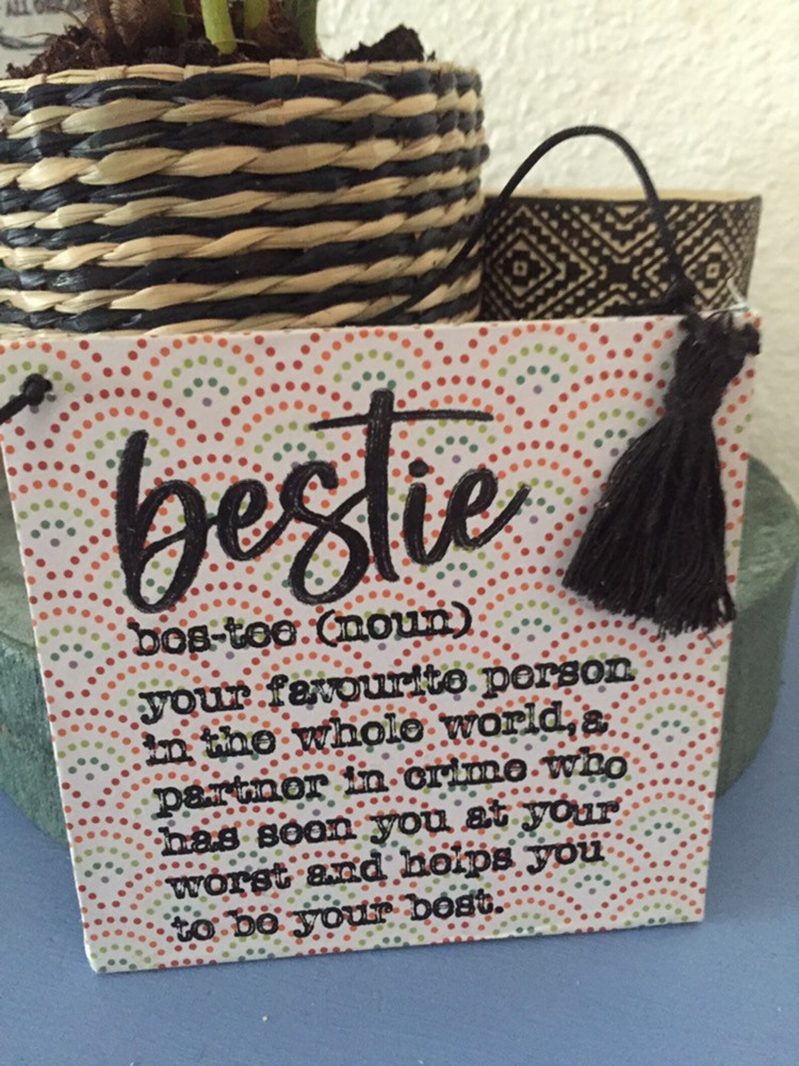 Bestie, Best Friend Sign. Friend Gift Plaque. Friendship Appreciation ...