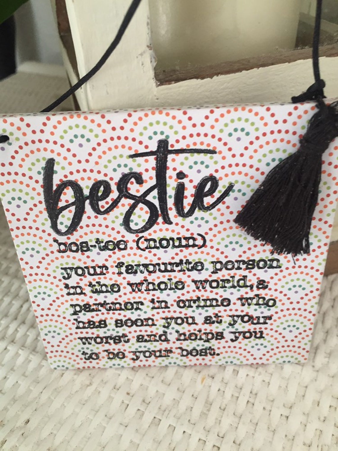 Bestie Best Friend sign. Friend gift plaque. Friendship | Etsy