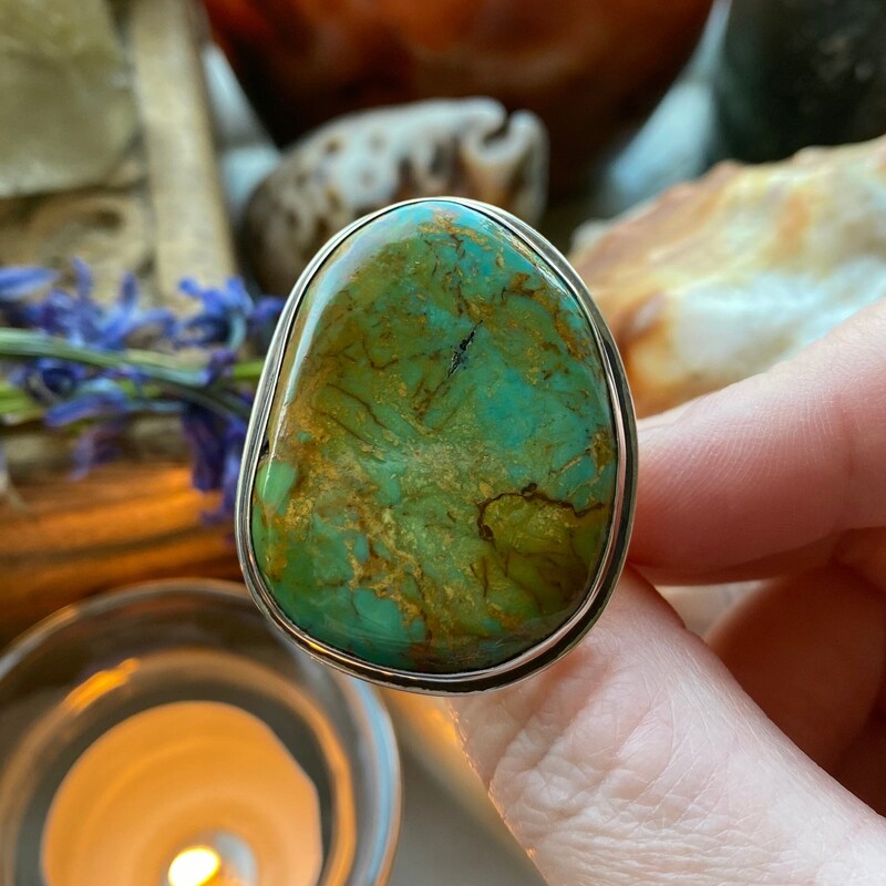 Green Turquoise Ring - Etsy