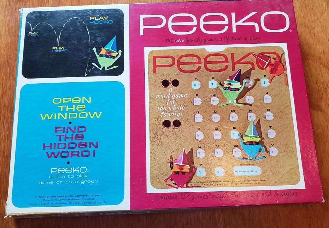 Vintage Peeko Game, 1964, by Watkins-strathmore Company - Etsy