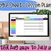 2024-2025 Google Sheets Lesson Planner & Calendar August-july Rainbow ...