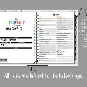 Undated Jan-dec Digital Teacher Planner for Ipad, Goodnotes- Patterned ...