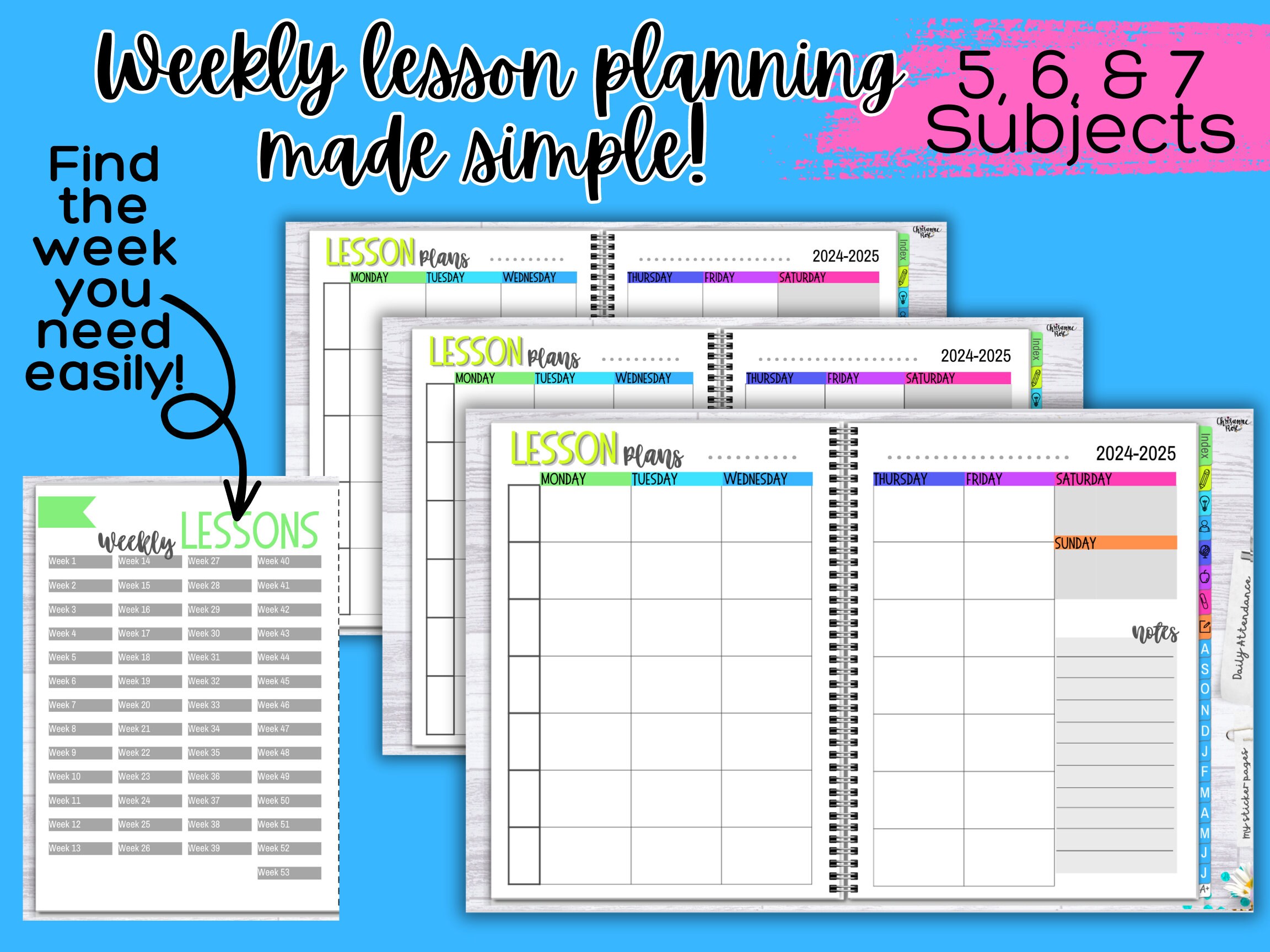 2024-2025 Digital Teacher Planner for Goodnotes, Notability, Xodo ...