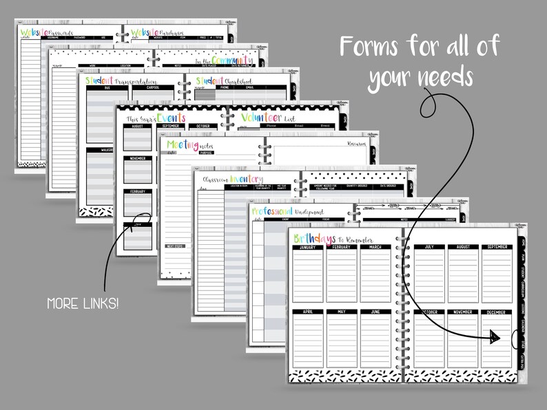 Undated Jan-dec Digital Teacher Planner for Ipad Goodnotes - Etsy