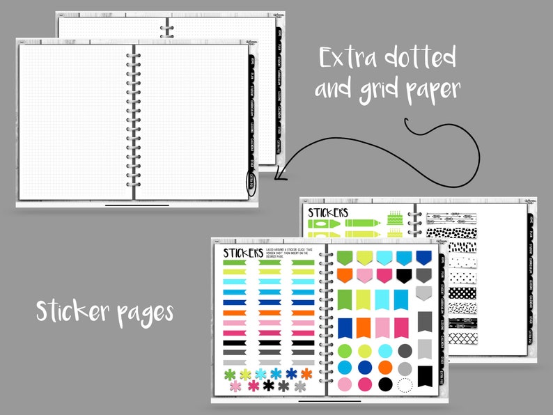 Undated Jan-dec Digital Teacher Planner for Ipad, Goodnotes- Patterned ...