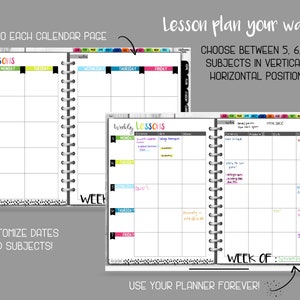 Undated Jan-dec Digital Teacher Planner for Ipad, Goodnotes- Patterned ...