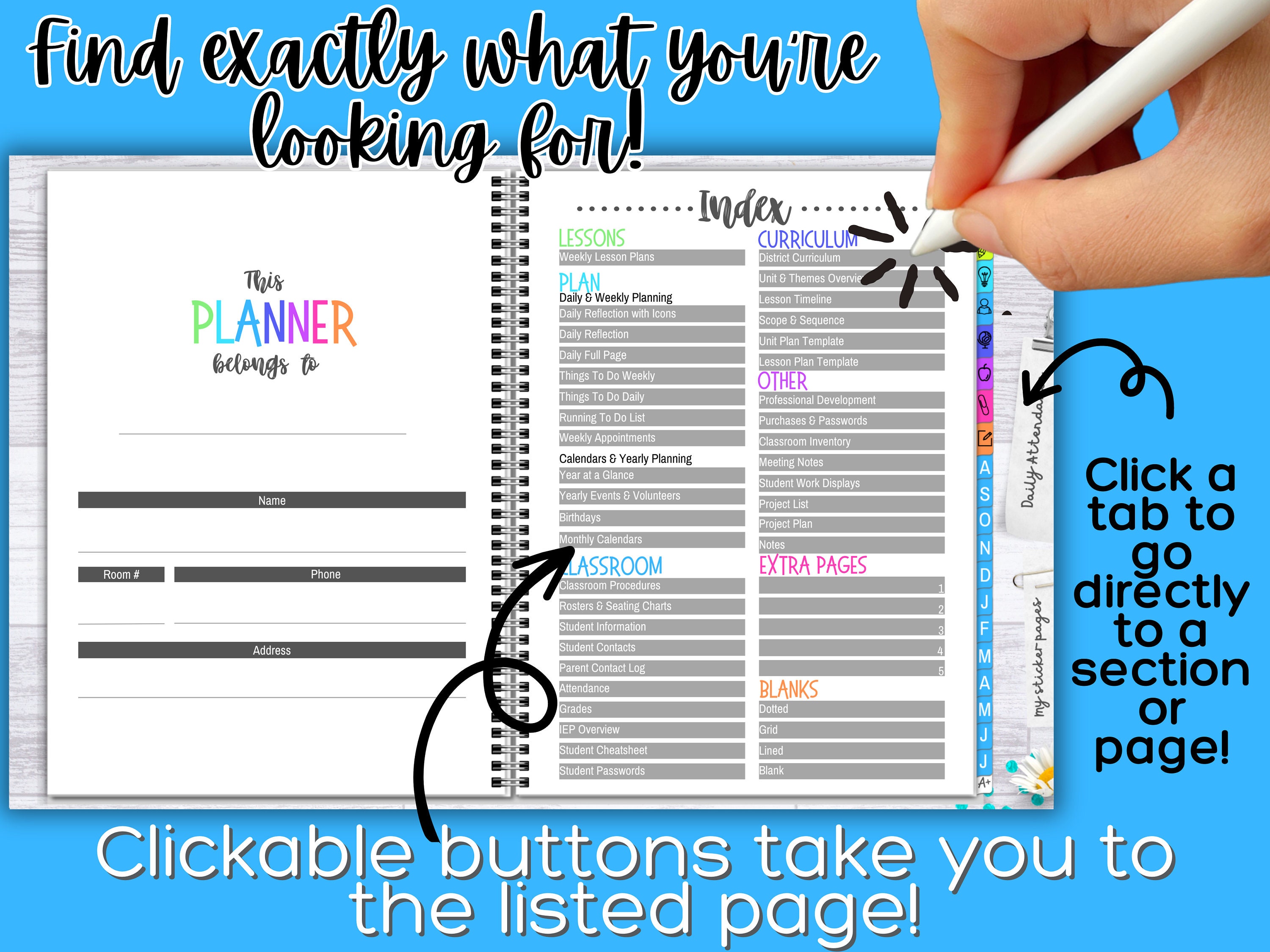 2024-2025 Digital Teacher Planner for Goodnotes, Notability, Xodo ...