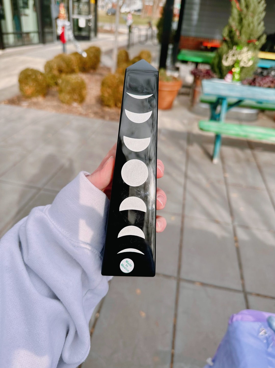 XL Black Obsidian Moon Phase Obelisk Large Obsidian Tower - Etsy