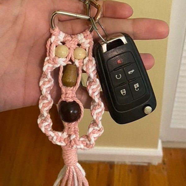 Macrame Key Chain - Etsy