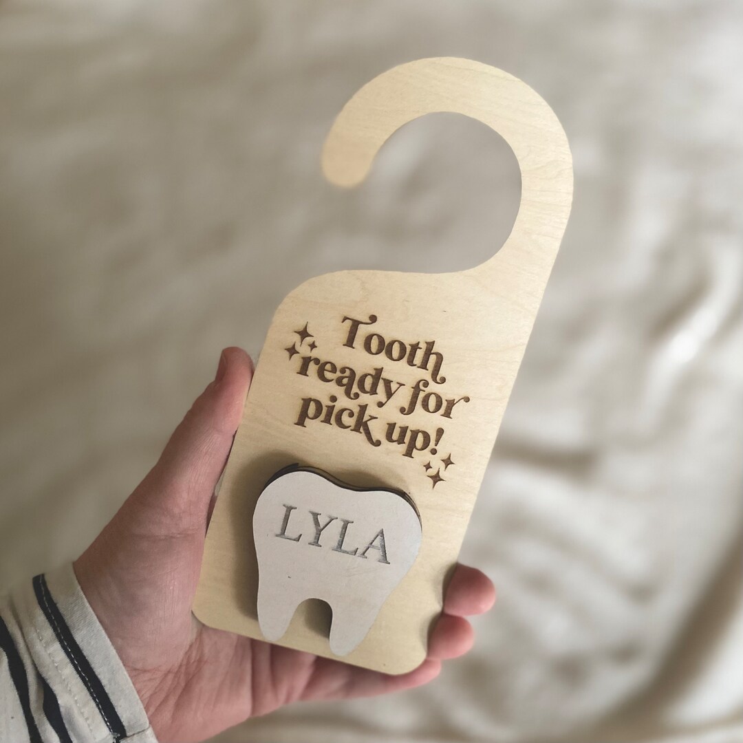 Tooth Fairy Door Hanger, Tooth Fairy Pick Up, Personalized Tooth Fairy ...