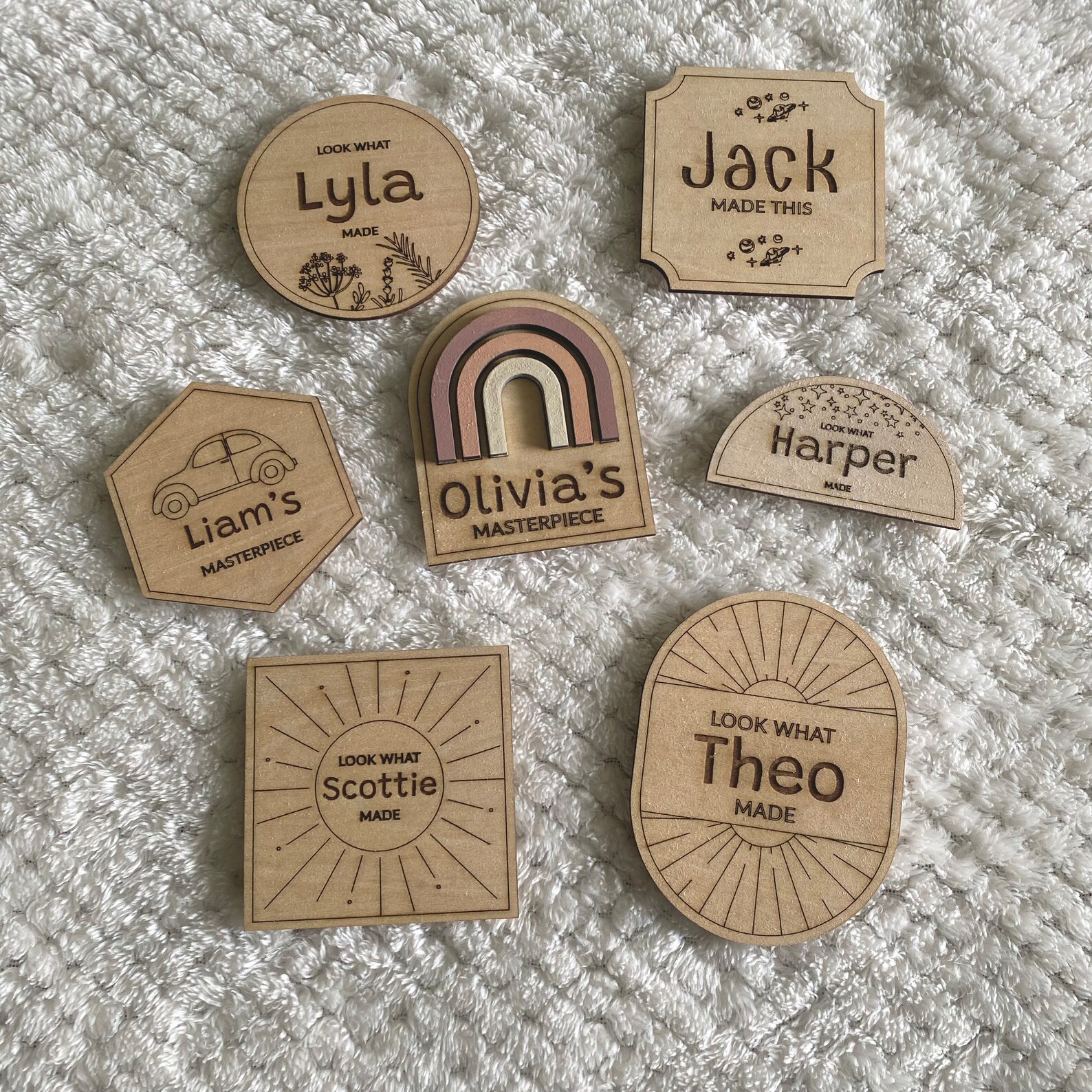 Look What I Made Magnet, Kids Art Work Fridge Magnet, Childrens Art ...