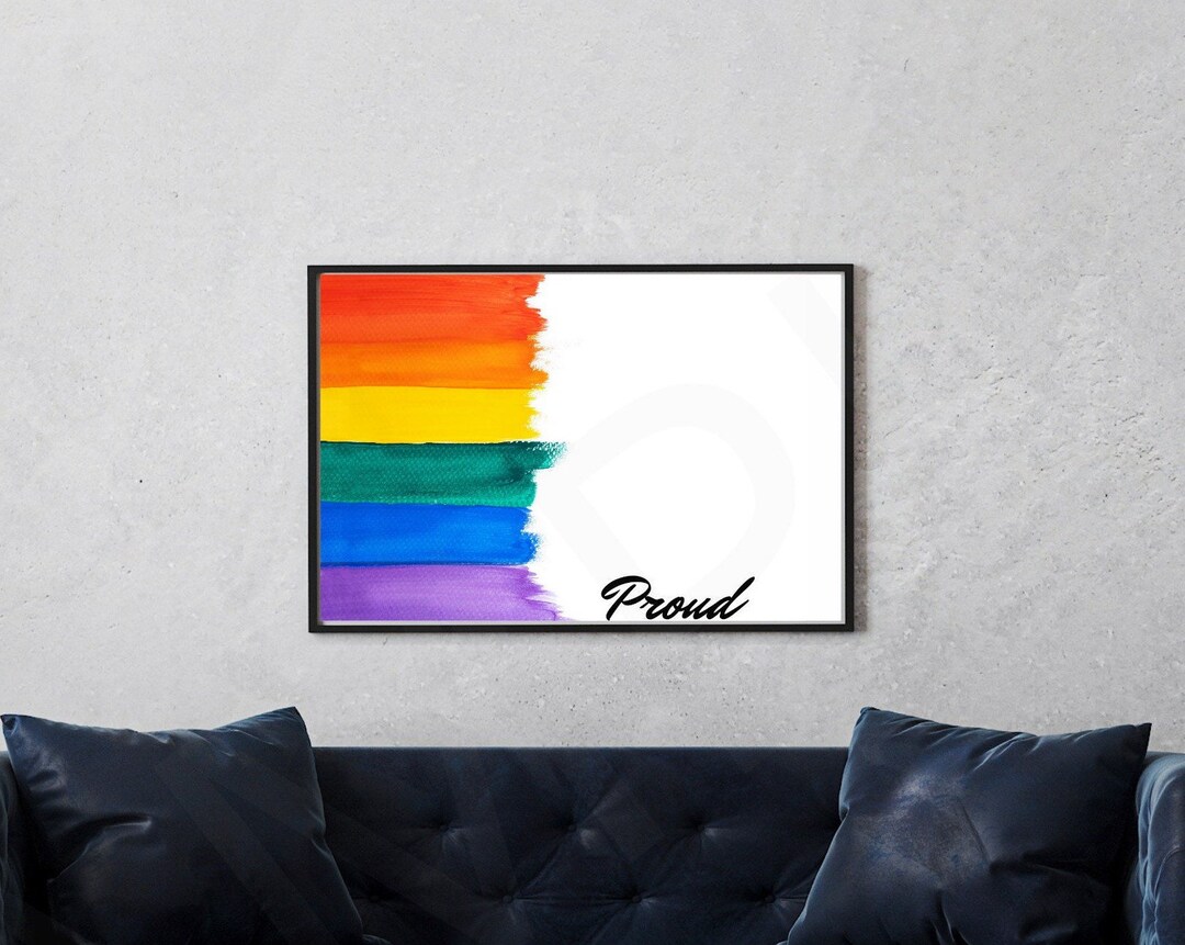 LGBTQ Proud Pride Print | LGBTQ Pride Decor | LGBT Gift | Rainbow Proud ...