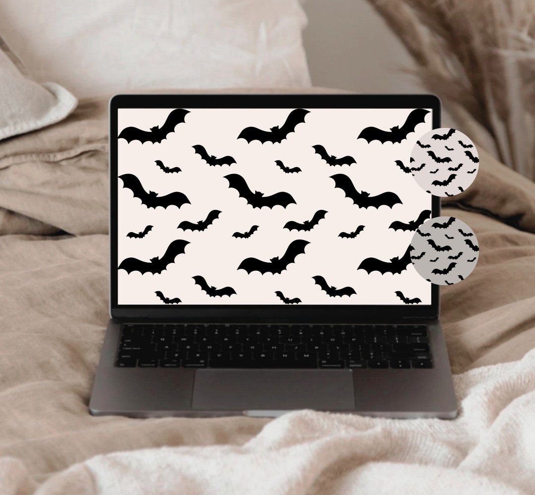 Halloween Bats Digital Wallpaper Spooky Laptop Wallpaper Computer ...