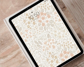 Warm Neutral iPad Wallpaper Boho Tablet Background Warm Boho Neutral ...