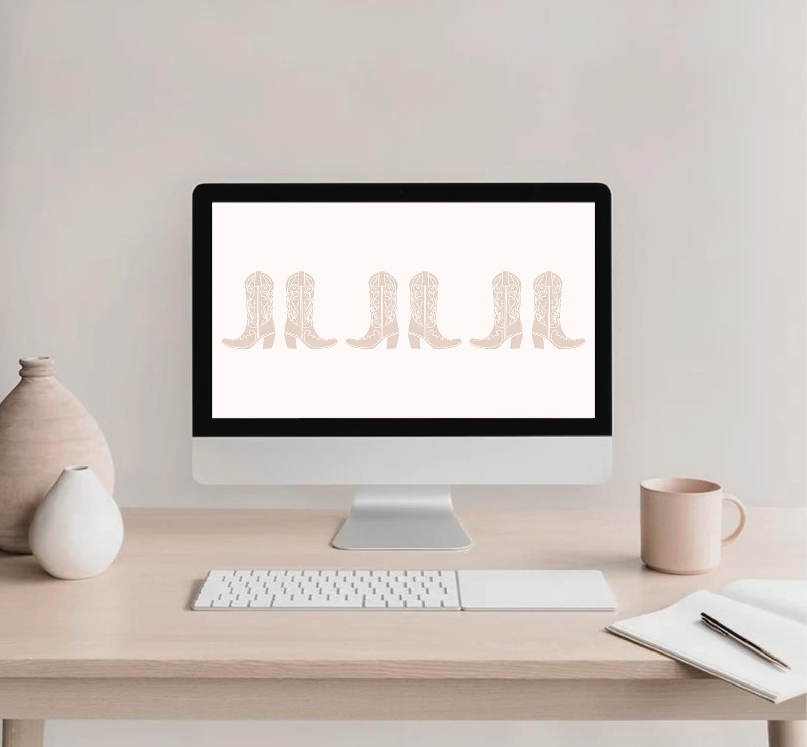 Cowgirl Boots Western Laptop and Desktop Wallpaper | Pink Neutral ...