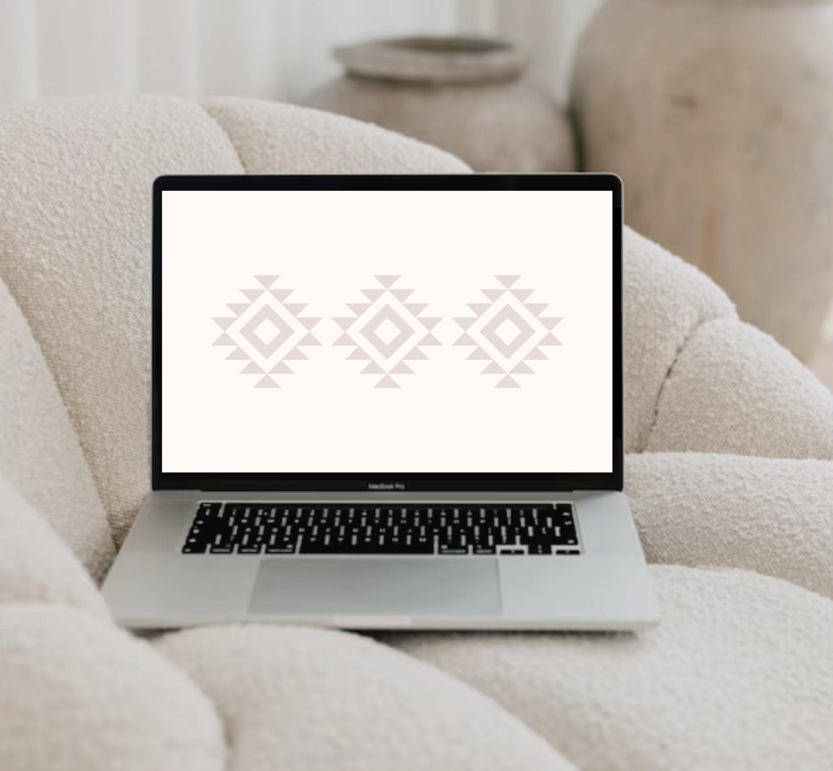 Pink Tribal Print Desktop and Laptop Wallpaper Neutral Boho Western ...