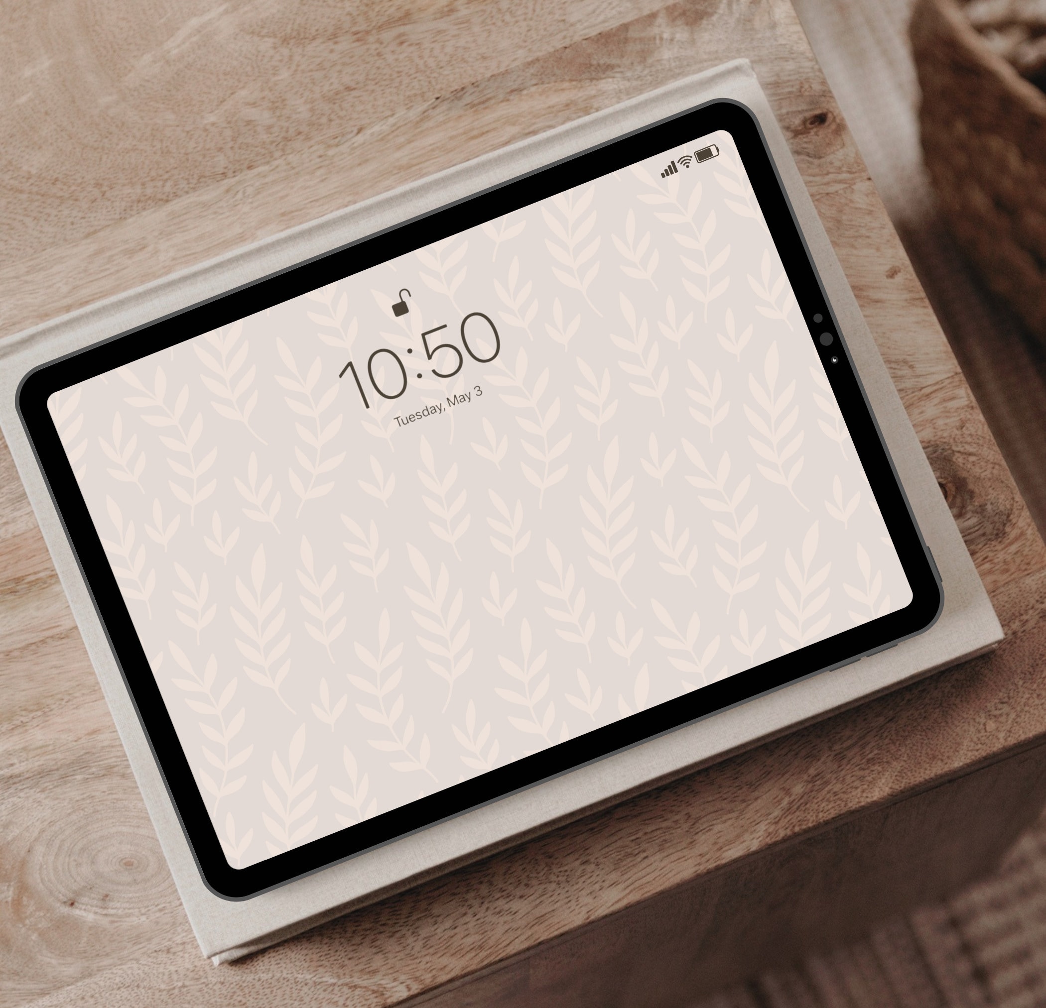 Warm Neutral iPad Wallpaper Boho Tablet Background Warm Boho Neutral ...