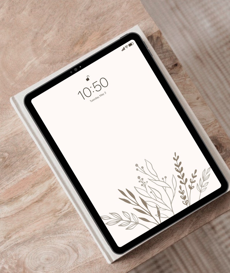 Boho Neutral iPad Wallpaper | Boho Tablet Background | Pink Boho ...