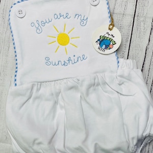 You Are My Sunshine Bubble You Are My Sunshine Embroidered Baby Outfit ...