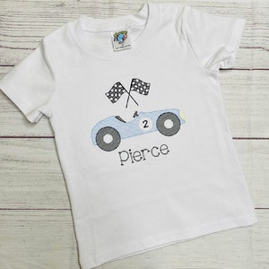 Embroidered Race Car Shirt,toddler Car Outfit,personalized Racing ...