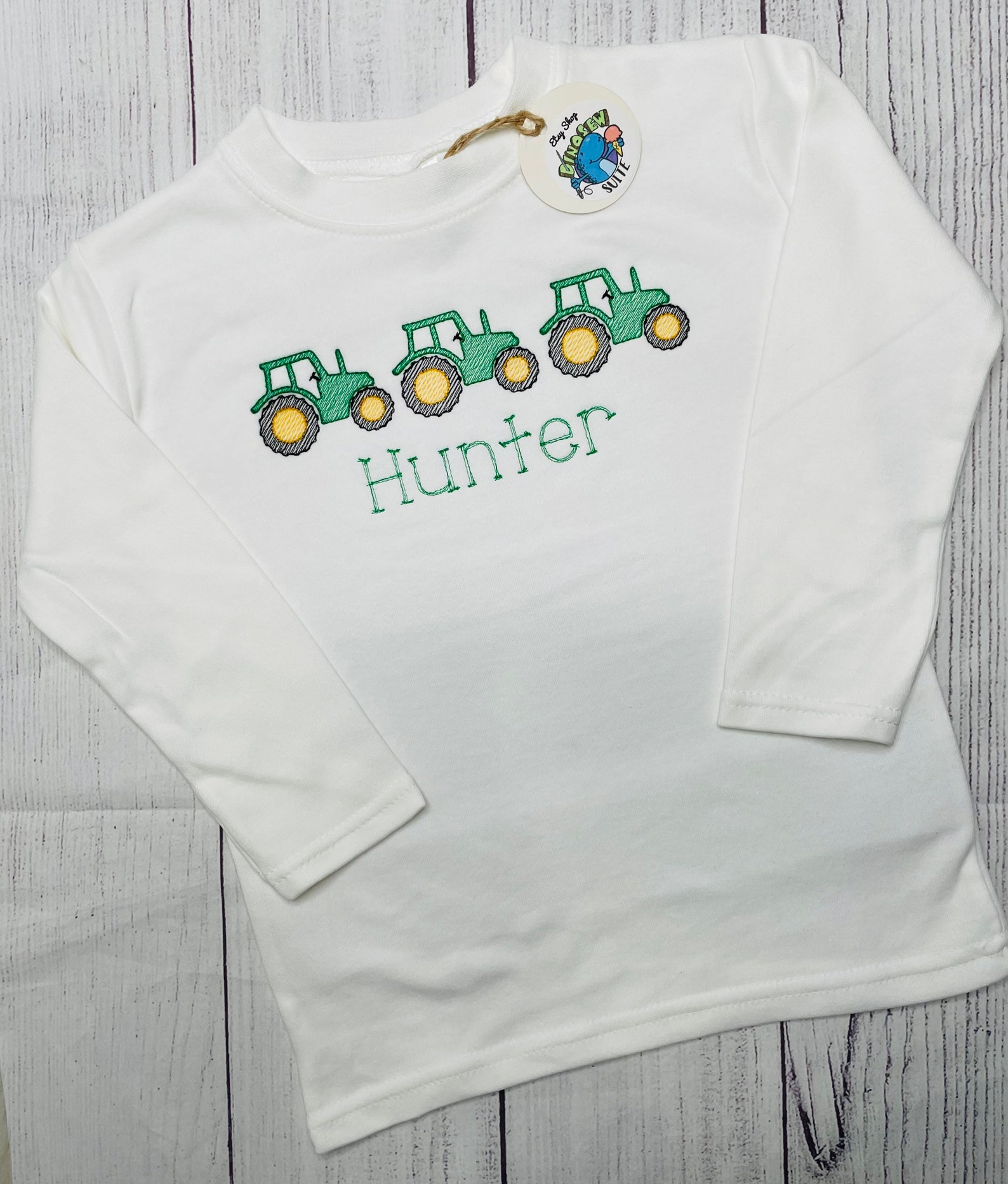 Embroidered Tractor Shirtcustom Farm Themed - Etsy