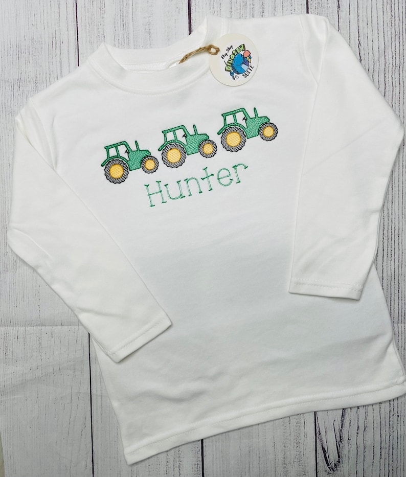 Embroidered Tractor Shirtcustom Farm Themed - Etsy