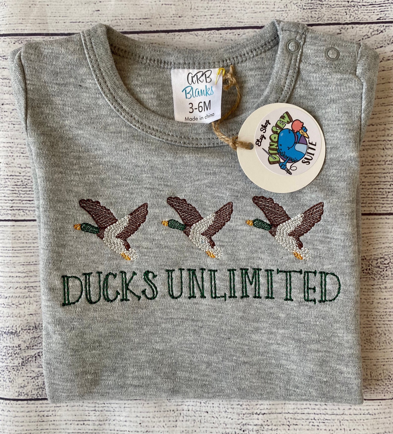 Embroidered Duck Shirt, Custom Duck Hunt Romper, Personalized Hunting ...