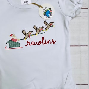 Embroidered Christmas Ducks Shirt,custom Christmas Themed Romper ...