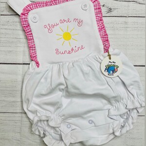 Embroidered You Are My Sunshine Sunsuit,you Are My Sunshine Bubble,baby ...