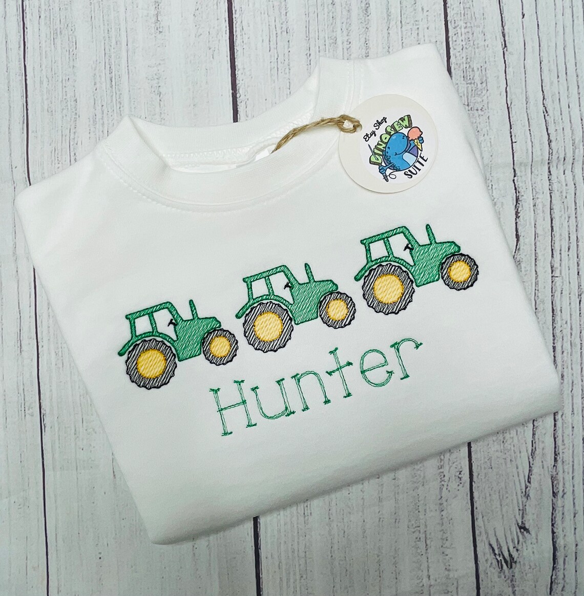 Embroidered Tractor Shirtcustom Farm Themed - Etsy