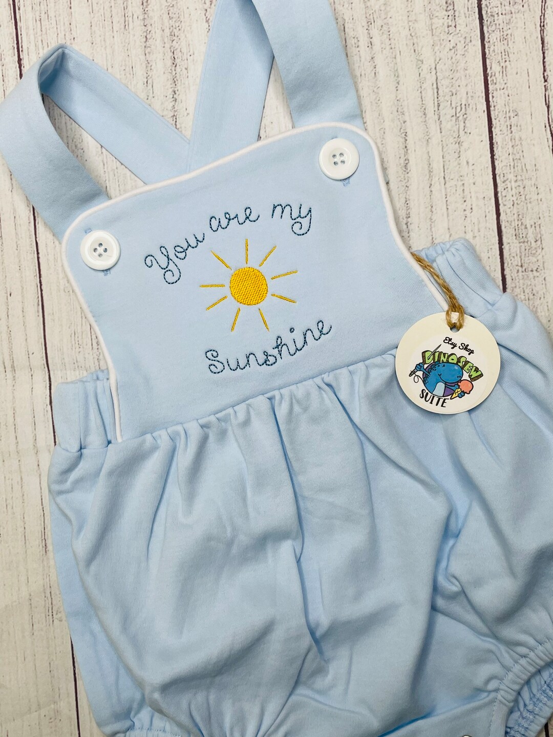 Embroidered You Are My Sunshine Sunsuit,you Are My Sunshine Bubble,baby ...