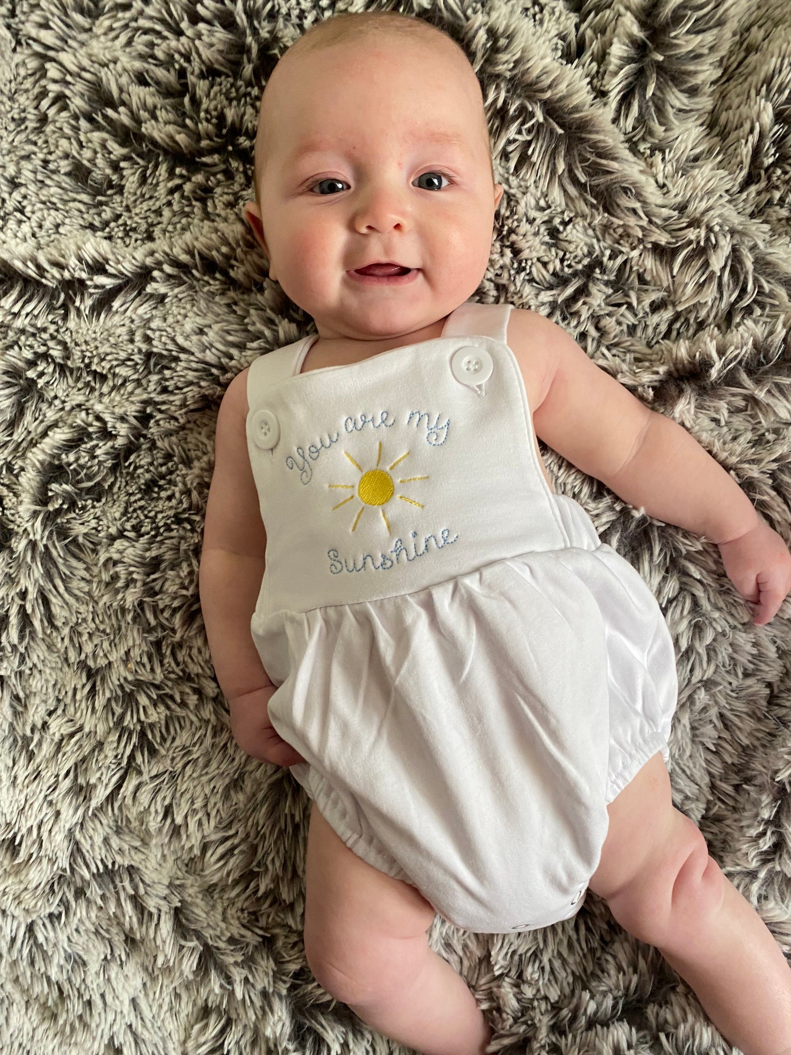 You Are My Sunshine Bubble You Are My Sunshine Embroidered Baby Outfit ...