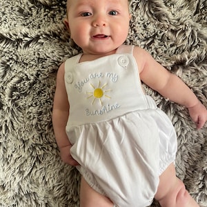 You Are My Sunshine Bubble You Are My Sunshine Embroidered Baby Outfit ...