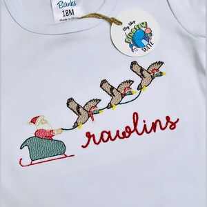 Embroidered Christmas Ducks Shirt,custom Christmas Themed Romper ...