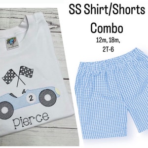 Embroidered Race Car Shirt,toddler Car Outfit,personalized Racing ...