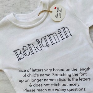 Embroidered Boys Name T-shirt, Embroidered Name Shirt,toddler Name ...