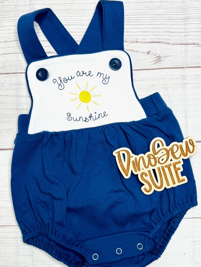 Embroidered You Are My Sunshine Sunsuit,you Are My Sunshine Bubble,baby ...