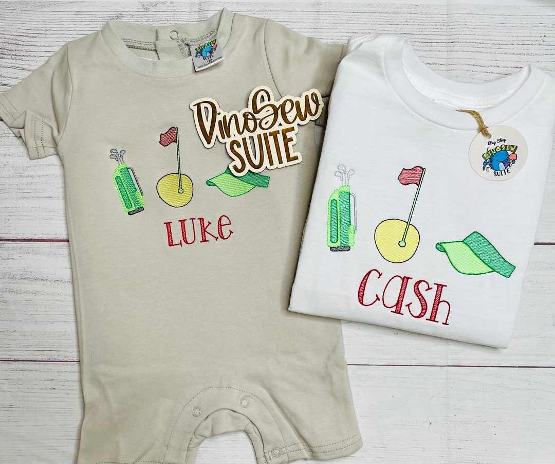 Embroidered Golf Shirt,custom Golf Bubble, Personalized Golfing Romper ...