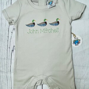 Embroidered Duck Shirt,custom Duck Hunt Romper, Personalized Hunting ...