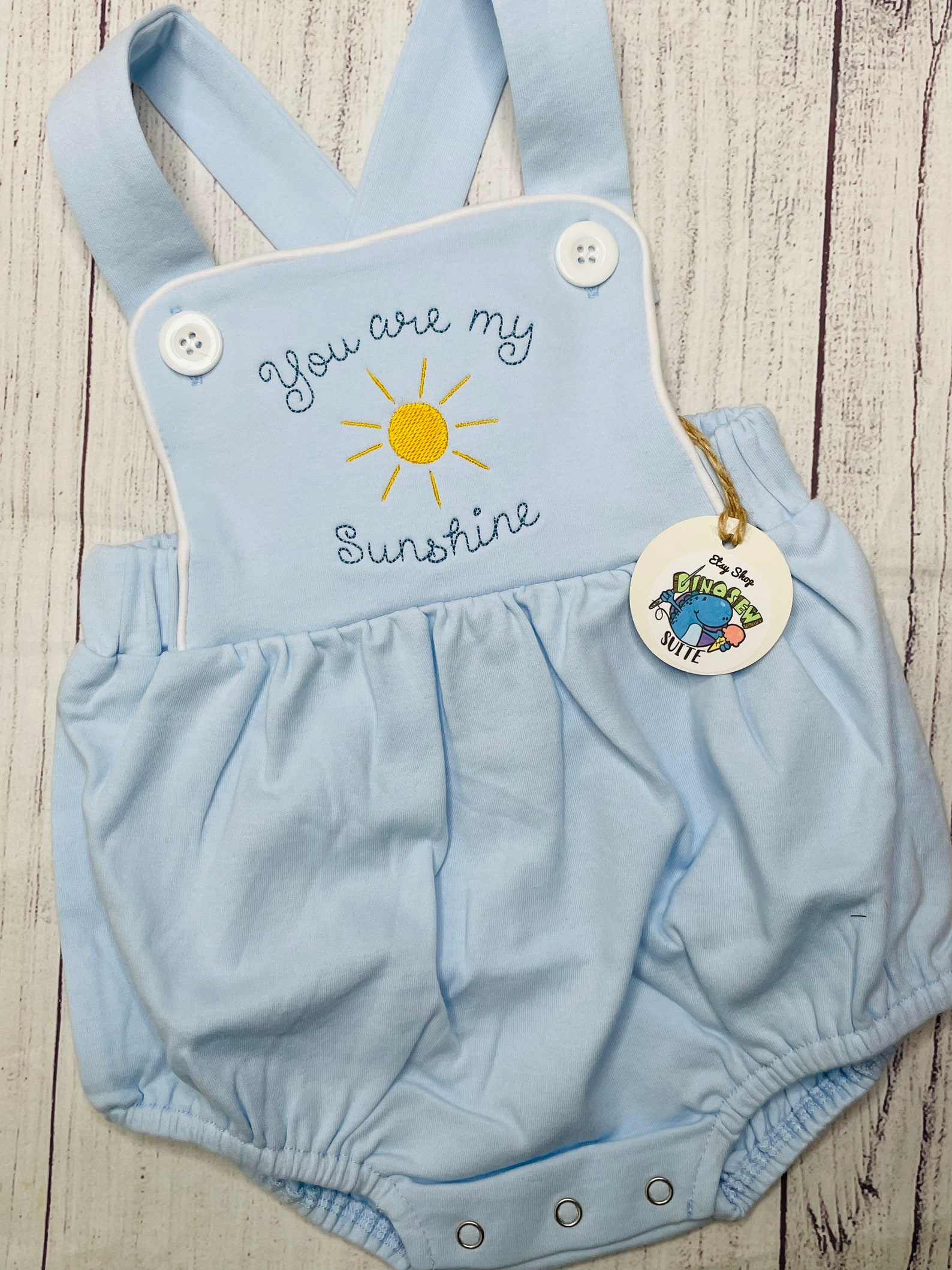You Are My Sunshine Bubble You Are My Sunshine Embroidered Baby Outfit ...