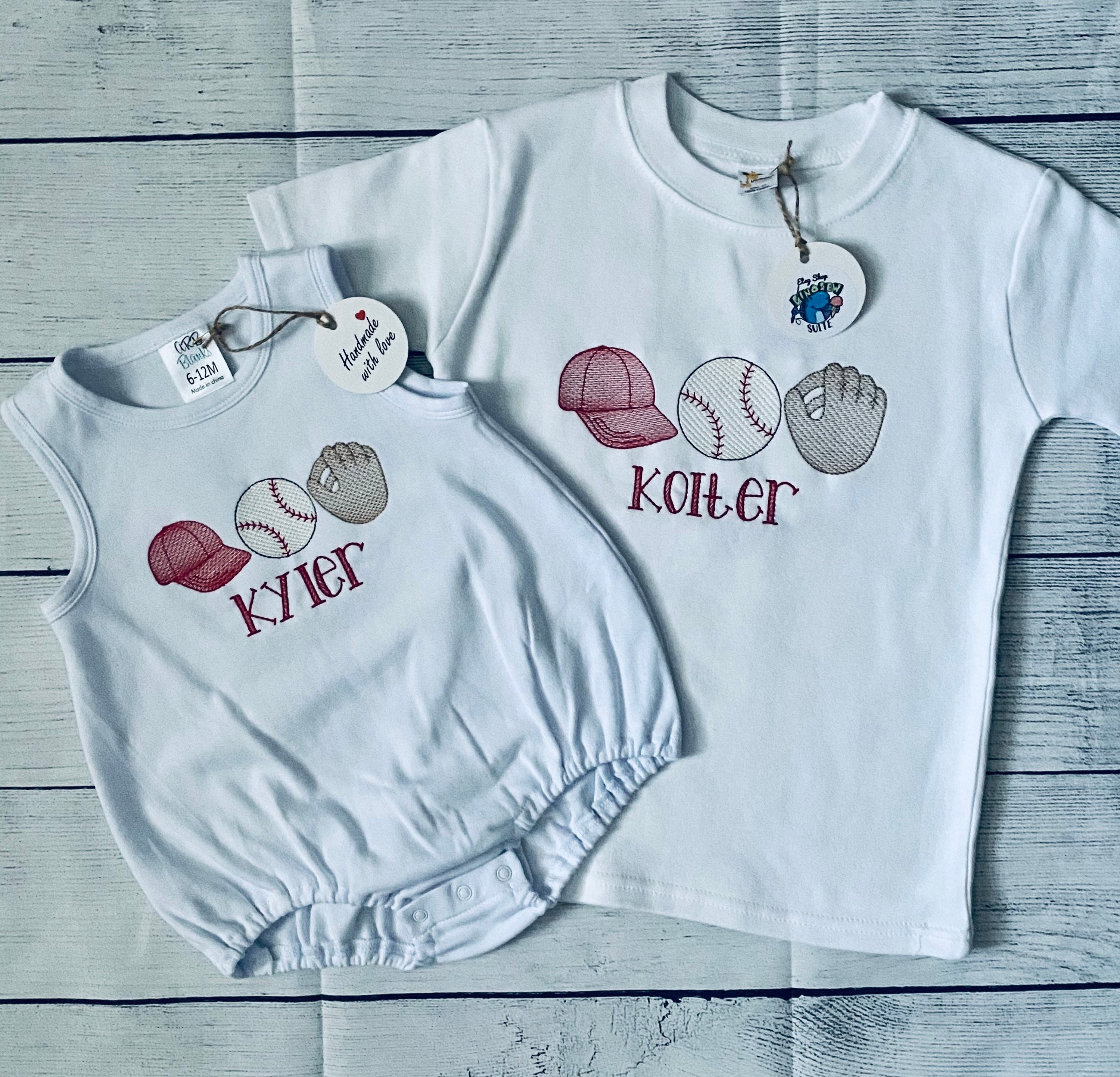 Embroidered baseball shirt Custom Baseball bubble shirt | Etsy