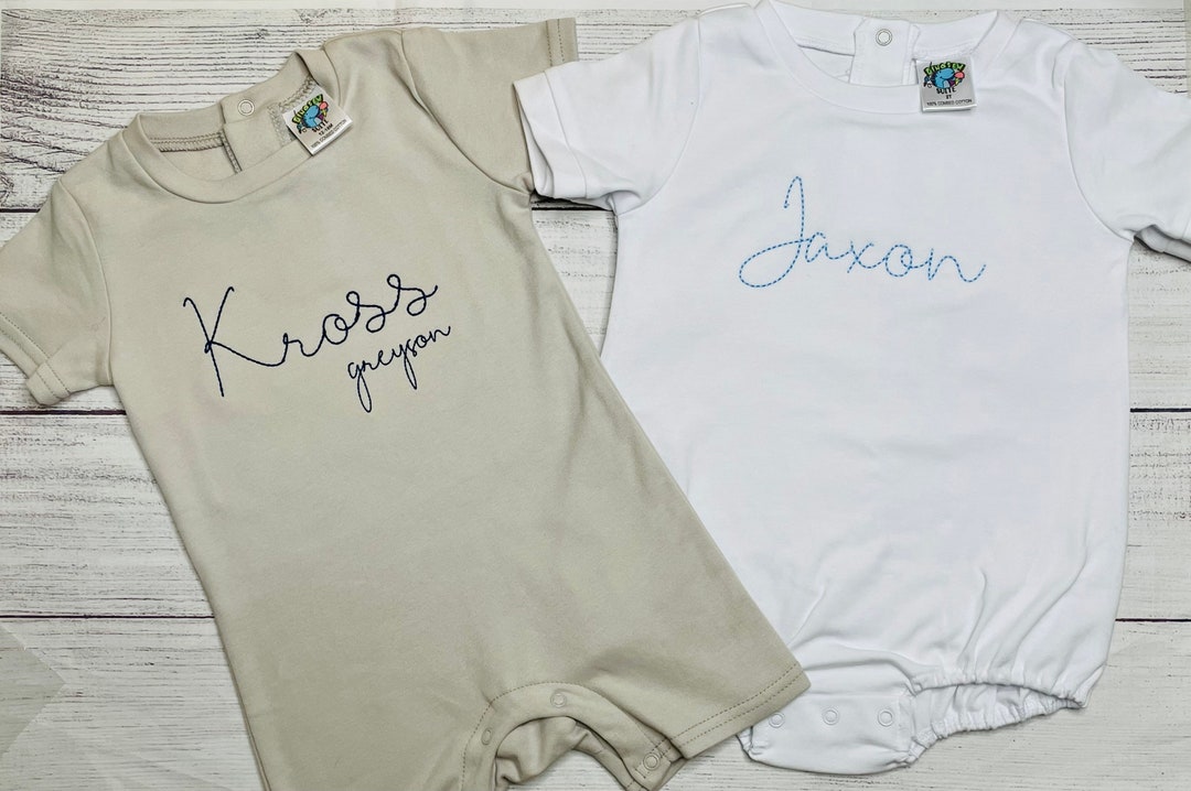 Embroidered Boys Name Bubble,embroidered Cursive Name Shirt,toddler ...