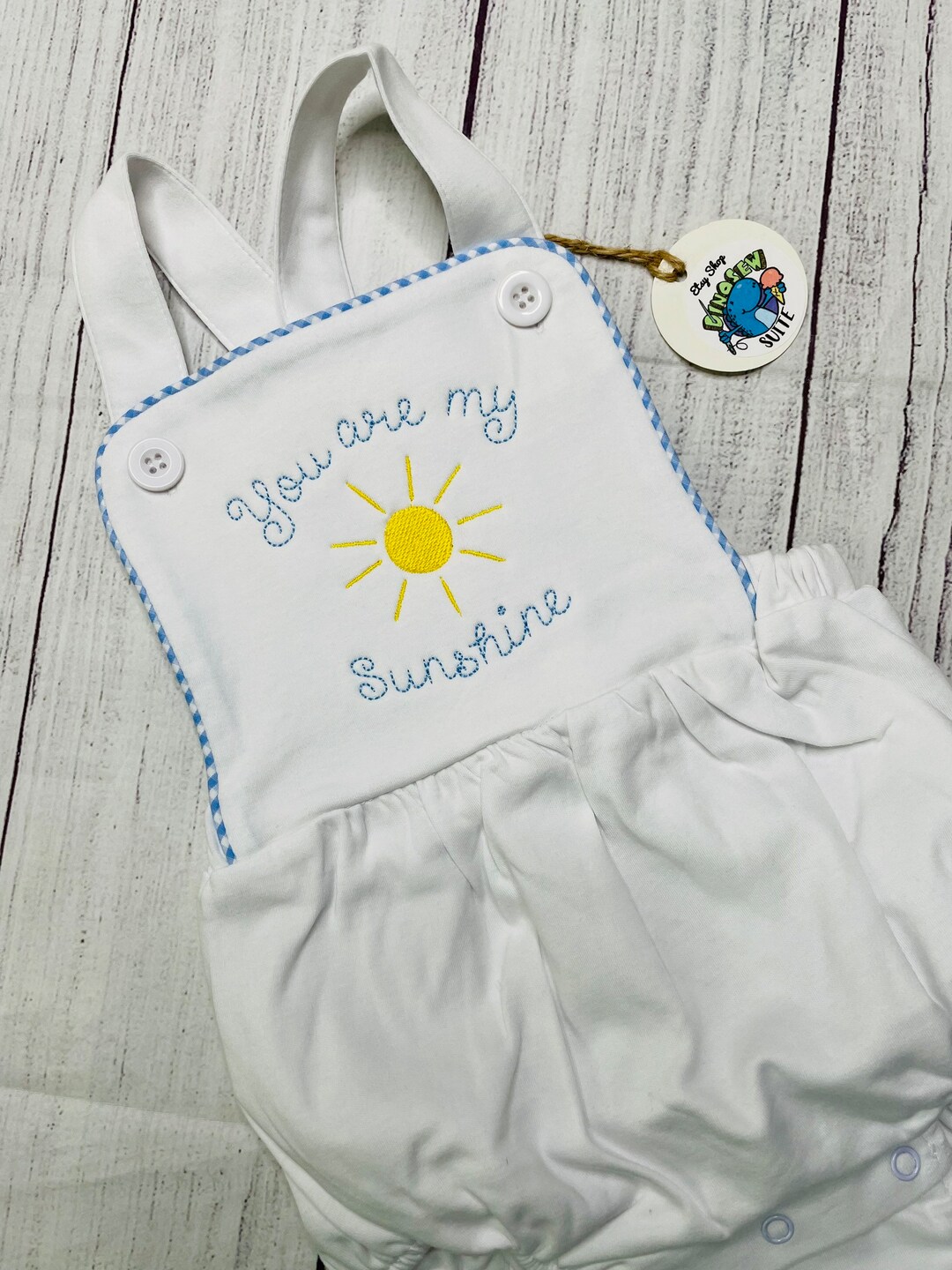 You Are My Sunshine Bubble You Are My Sunshine Embroidered Baby Outfit ...