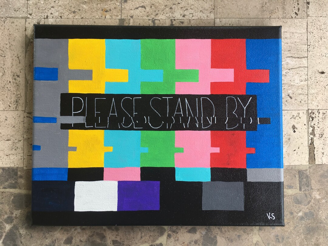 Please Stand by Painting - Etsy