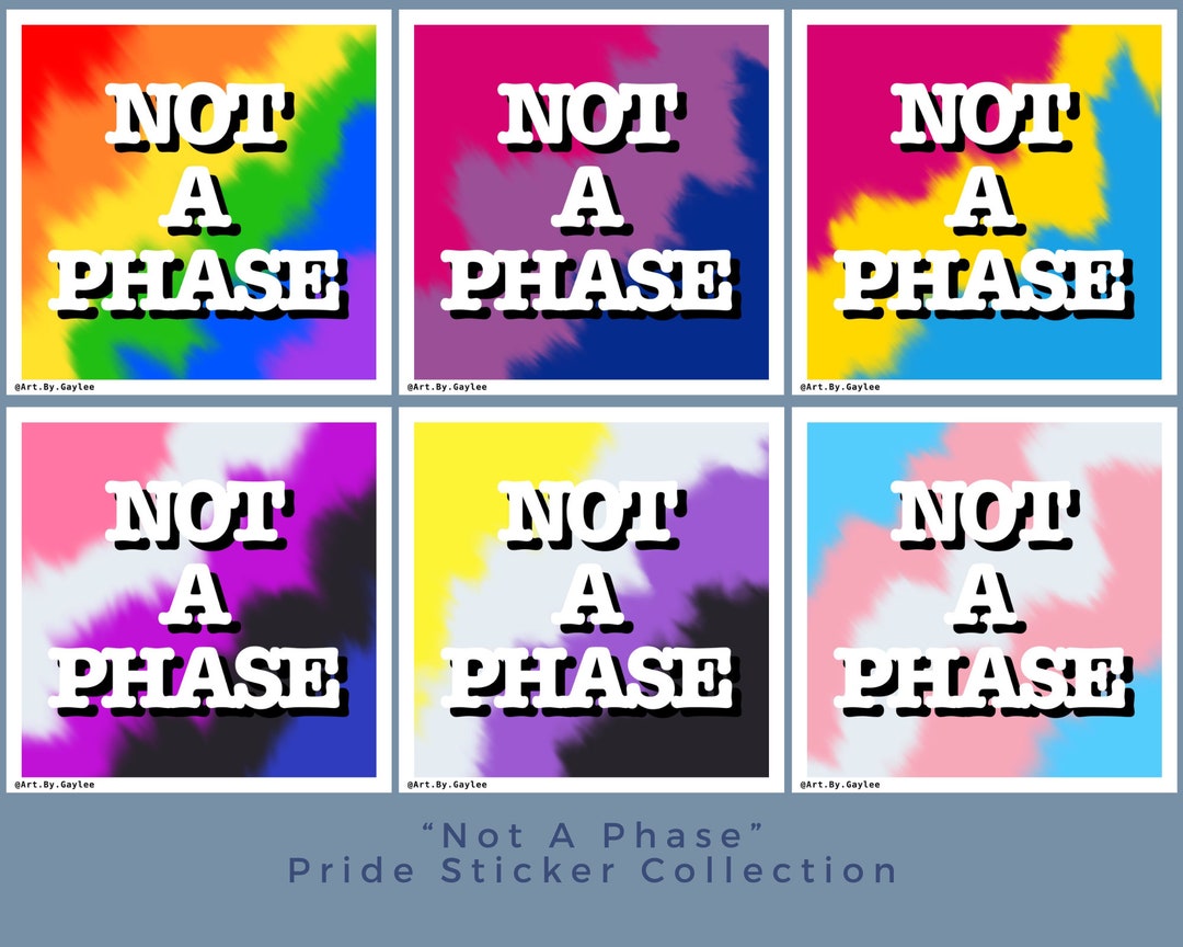 Not A Phase Pride Sticker Collection - Etsy
