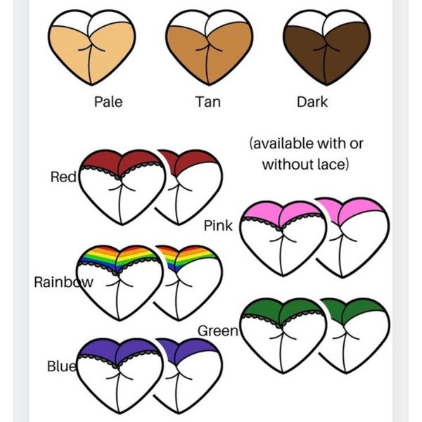 Heart Butt Stickers - Etsy