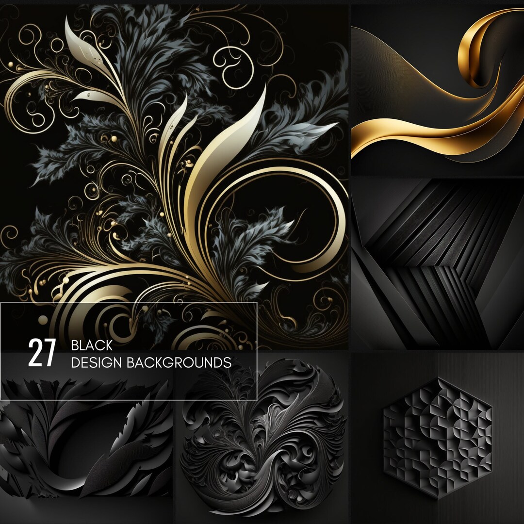 Black Design Bundle | Backgrounds | Wallpapers | Digital Download ...