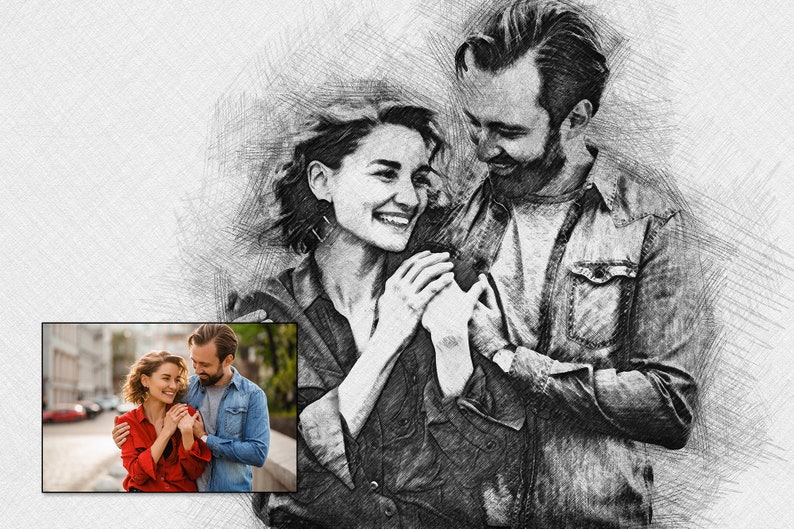 Transform Your Photo Into a Custom Portrait Sketch | Custom Pencil ...